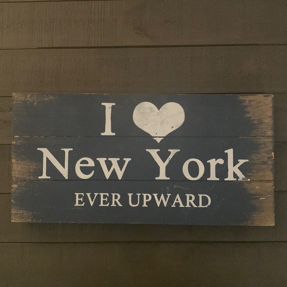 Wall Decor | I New York Ever Upward Wall Sign | Poshmark